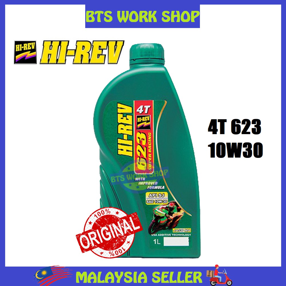 HI-REV 4T 623 API SL SAE 10w30 1.L engine oil 100%ORIGINAL | Shopee ...