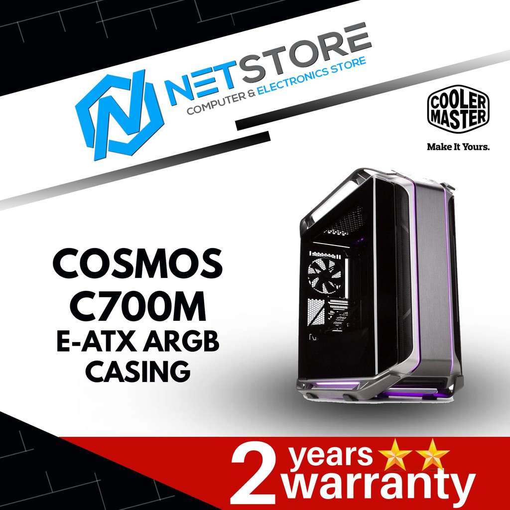 Cooler Master COSMOS C700M ARGB Curved Tempered Glass E-ATX Casing MCC ...