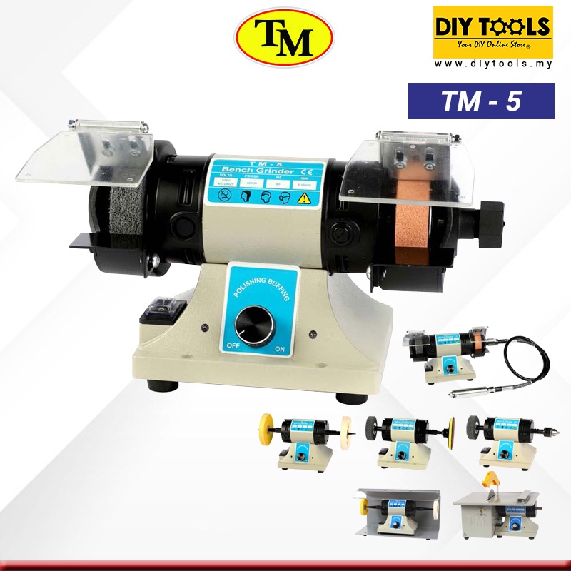 𝐓𝐌 𝐓𝐎𝐎𝐋𝐒 Mini Bench Grinder & Polishing Machine (TM-Series) | Shopee ...