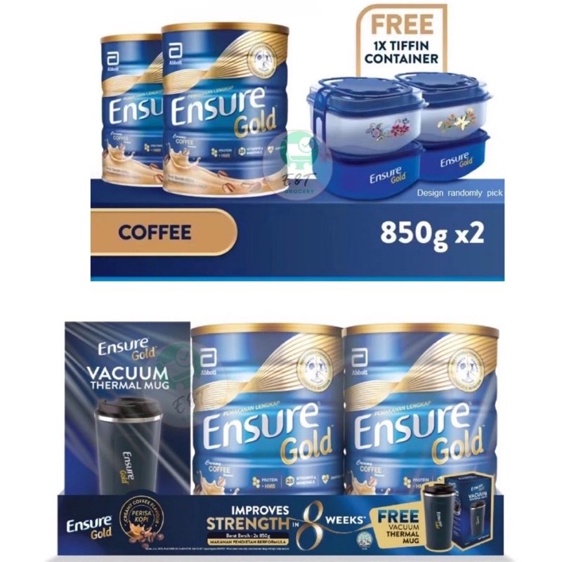 ENSURE GOLD COFFEE TWIN PACK 850GX2 (FREE Tiffin Container/Mug ...