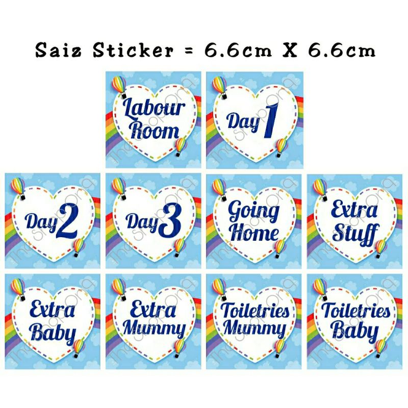 10pcs ziplock + stickers + free Checklist to Hospital Card | Plastik ...