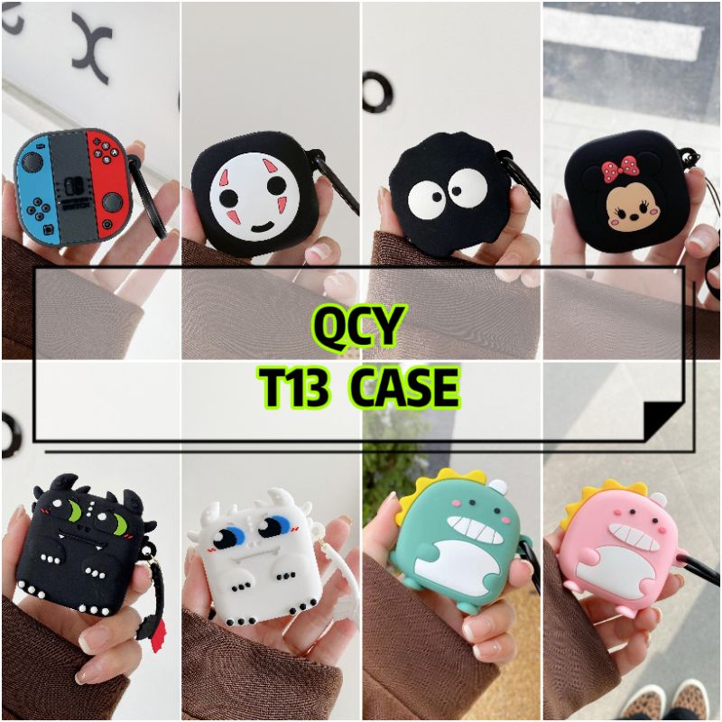 QCY T13 Case Cute Cartoon Wireless Earbuds Case Cover Protective Soft ...