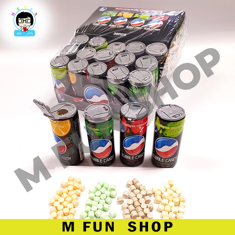*Ready Stock* 30pcs Bubble Candy Perisa Epal / Oren / Lemon / Cola (±8g ...