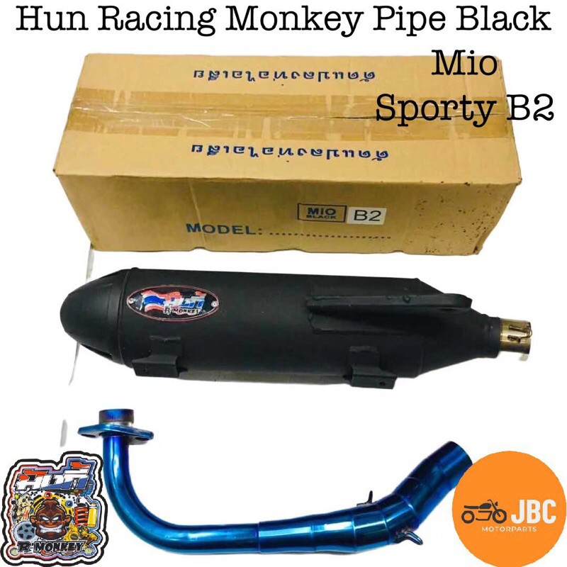 Hun Racing Monkey Pipe Black Mio Sporty B2 | Shopee Malaysia