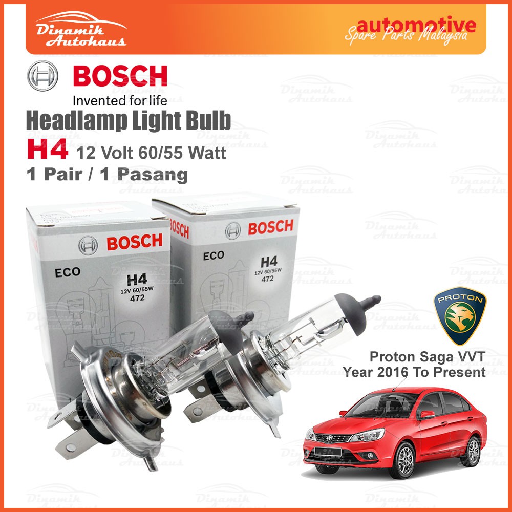 Proton Saga VVT Year 2016 To Present Headlamp Halogen Head Light Bulb ...