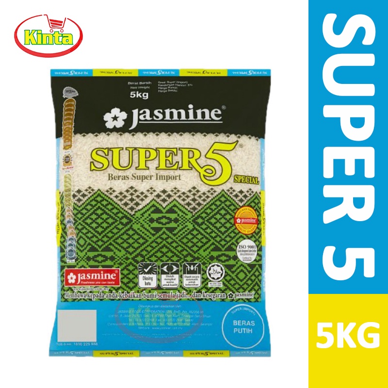 Jasmine Super 5 Rice Special Super Import 5kg | Shopee Malaysia