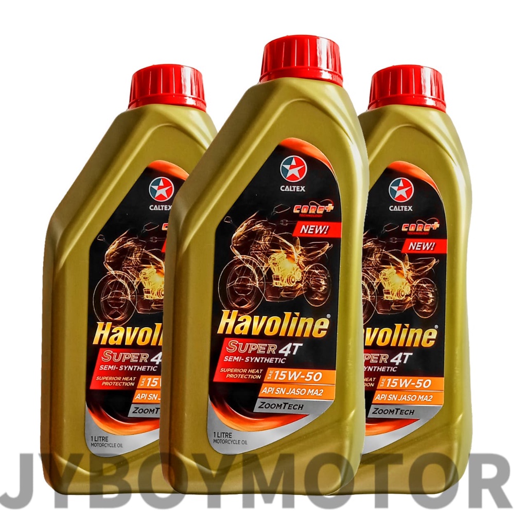 CALTEX HAVOLINE ENGINE OIL MINYAK ENJIN SUPER 4T SEMI SYNTHETIC 15W-50 ...