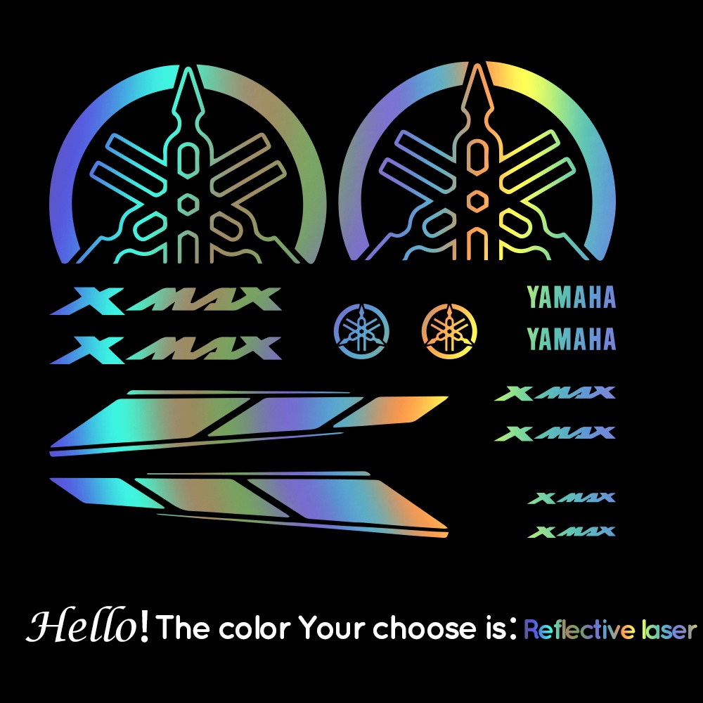 Cartoon YAMAHA XMAX KIT1 Stickers Car Rearview Mirror Side Decal Stripe ...