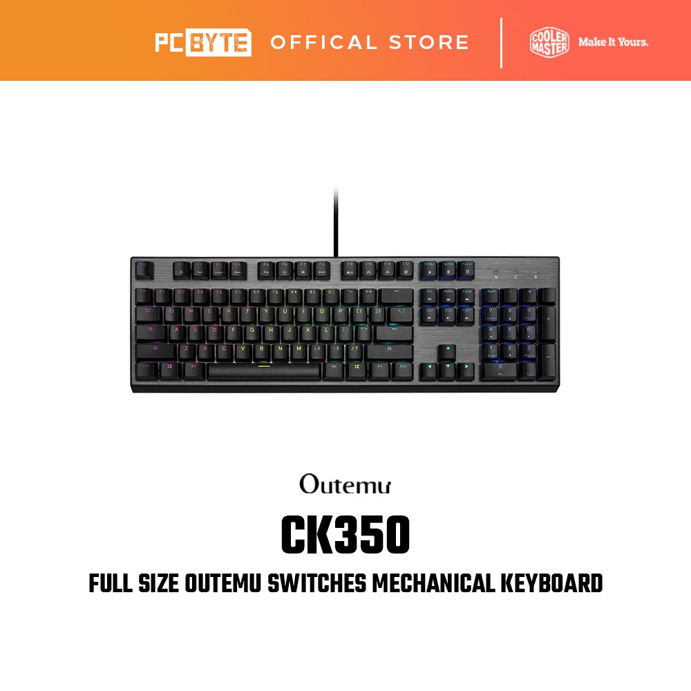Cooler Master CK350 CK-350 RGB Full Size Durable Mechanical Gaming ...