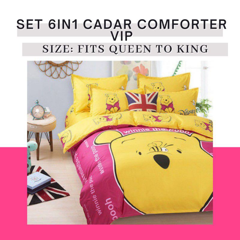 🏠[QUEEN-KING] CADAR ANIMASI ADA COMFORTER (SELIMUT TEBAL GEBU), KUALITI ...