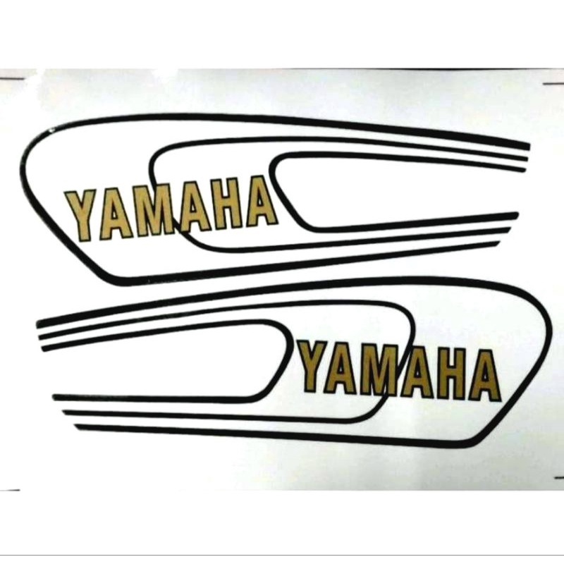 Yamaha YB100 Fuel Tank Sticker YAMAHA Gold Wording | Shopee Malaysia