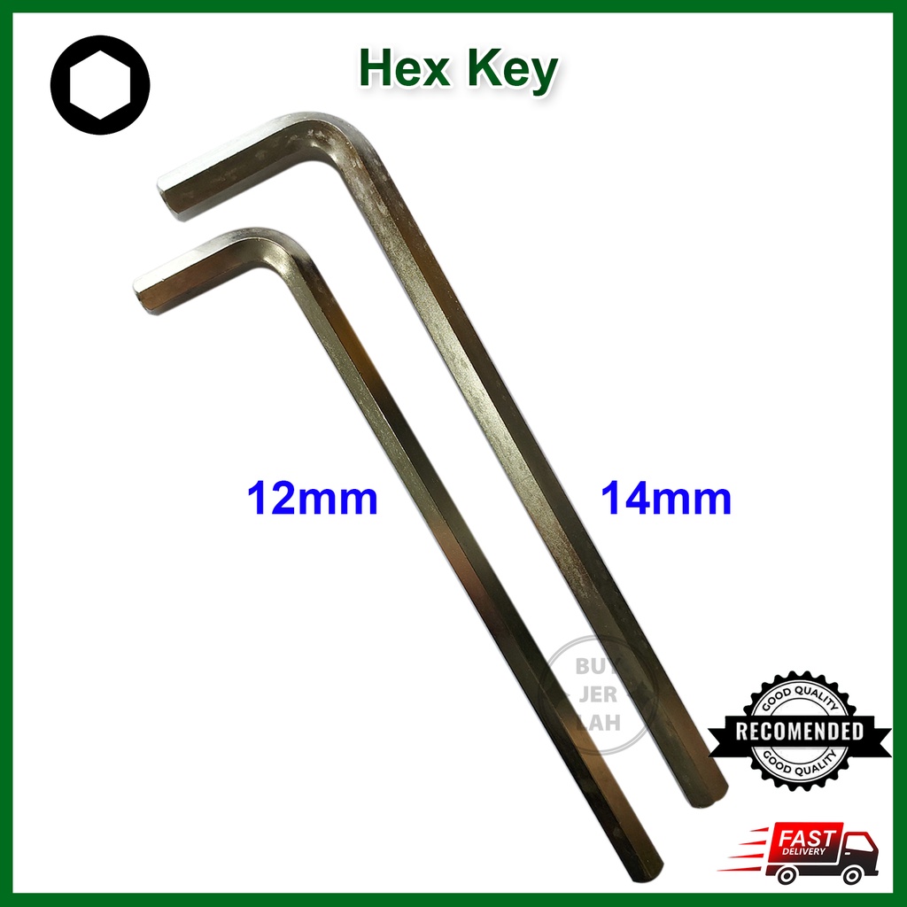 Hexagon L-Style Allen Wrenches Allen Key CR-V Chrome Vanadium 12mm 14mm ...