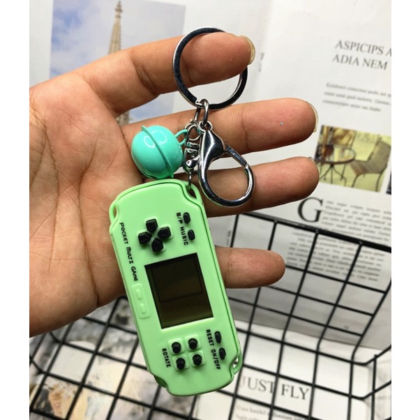 Tetris Fun Game Keychain Playable Tetris Game Handheld Bag Keychain ...