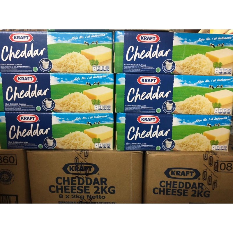 Kraft cheddar Cheese 2kg Pack | Shopee Malaysia