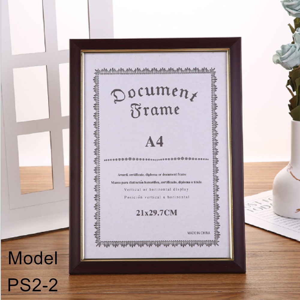 TRENY A4 Certificate Document Photo Deco Frame Luxury Design Wood Texture Gift Display Foto ...
