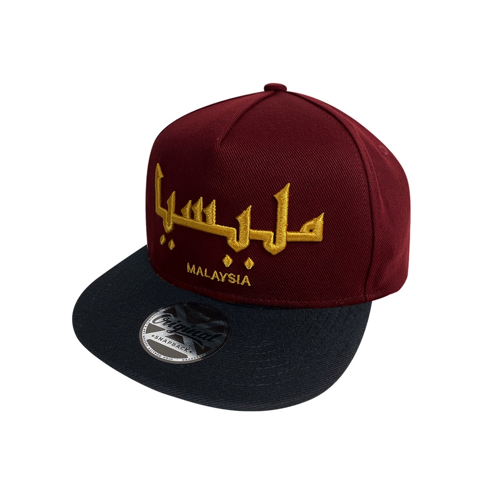 [READY STOCK] THE MALAYAKU® //SNAPBACK MALAYSIA JAWI RED BLACK (BASIC ...