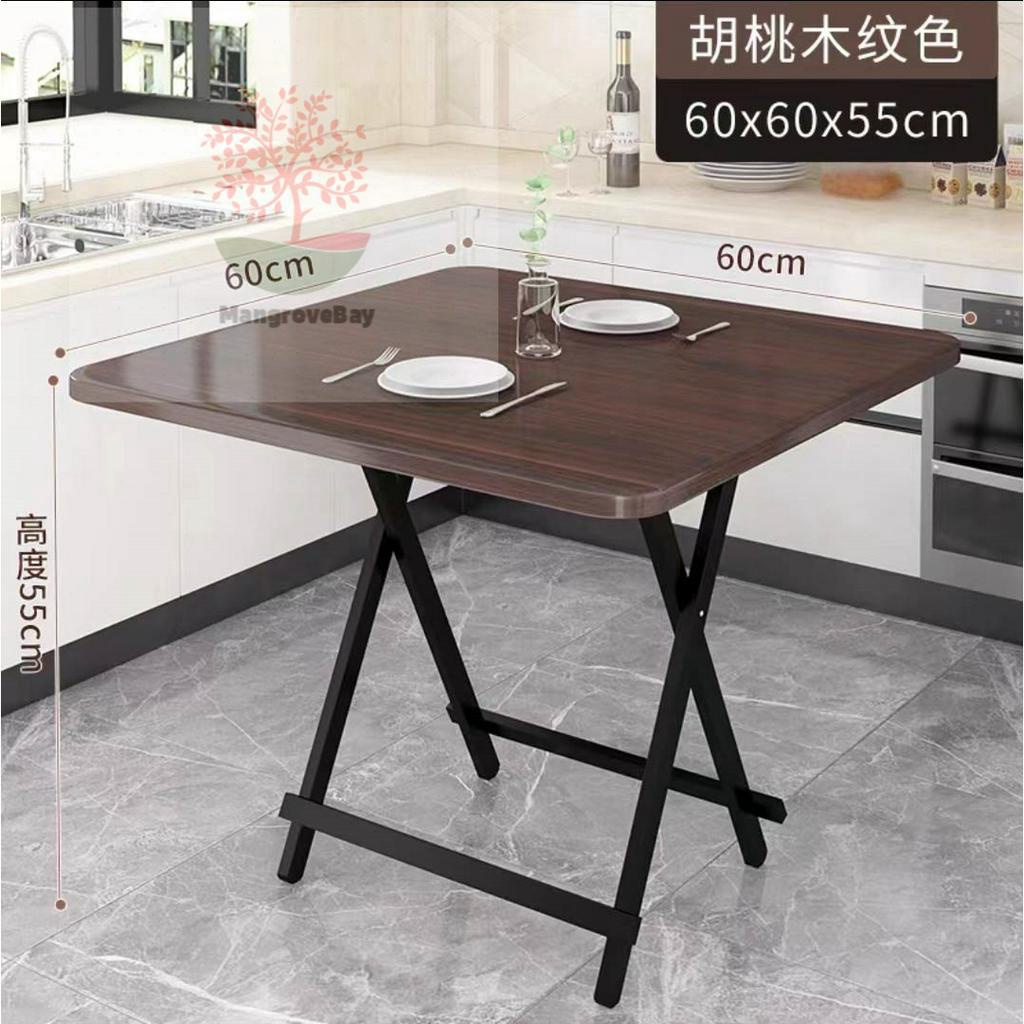 Foldable Square Table Meja Lipat Food Stall Home Dining Table Meja ...