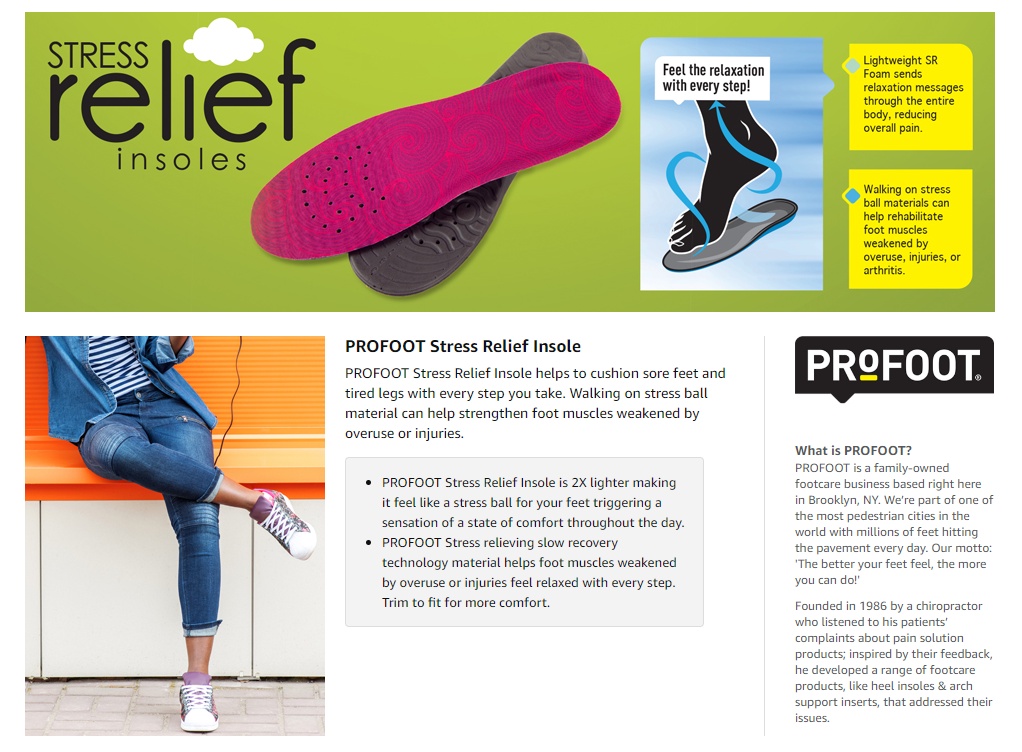 ProFoot Orthotic Insoles Plantar Fasciitis & Heel Pain Women Men OVER ...