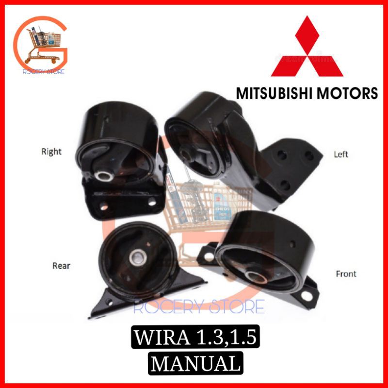 PROTON WIRA 1.3 1.5 (MANUAL) ENGINE MOUNTING KIT SET OEM MITSUBISHI ...
