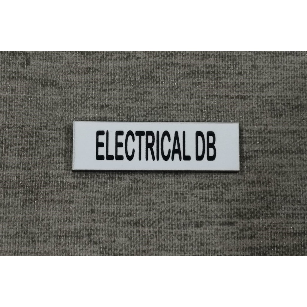 Electrical DB, Cabinet & Equipment Name Tag (Accept Custom Made)12Pcs ...