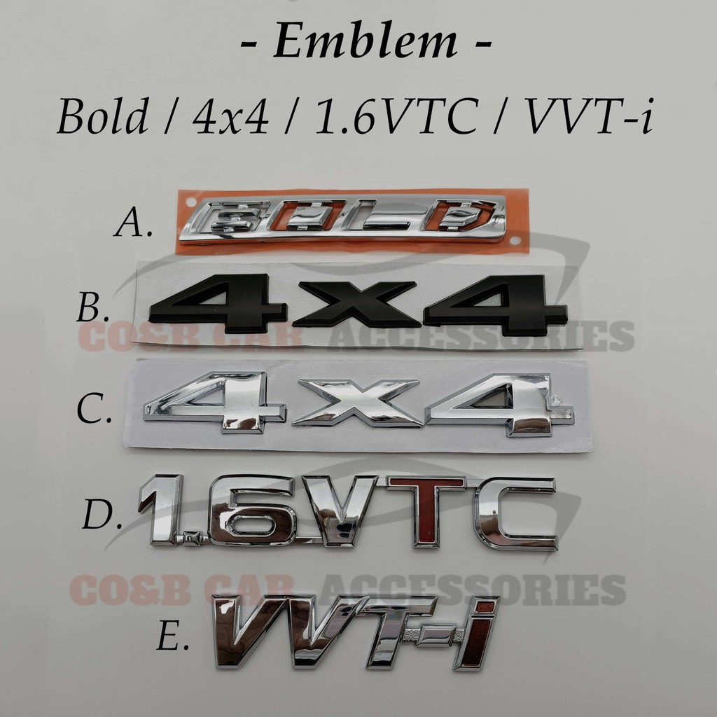 Car Auto Racing Logo / Rear Emblem / Car Emblem / Car Logo - Bold / 4x4 ...