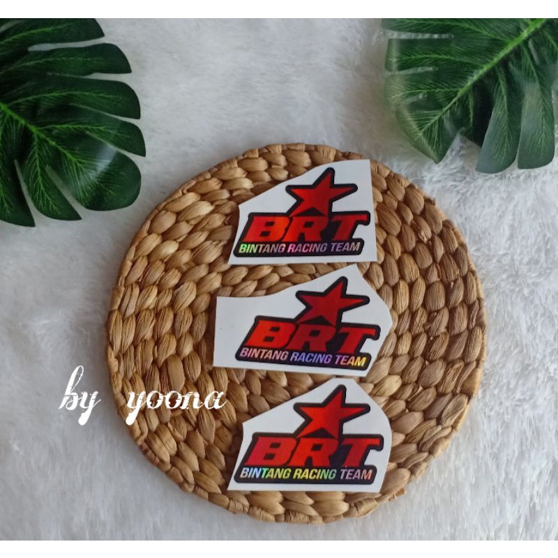 Brt printcut stickers lamination hologram brt stickers racing team star ...