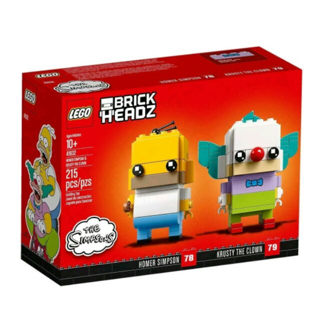 Lego Brickheadz 41632 Homer Simpson & Krusty The Clown | Shopee Malaysia