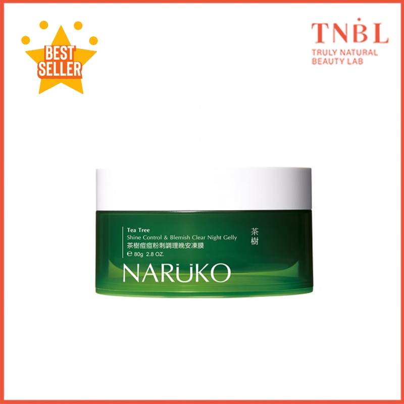 NARUKO tea tree Shine Control & Blemish Clear Night jelly 80g/cleanser ...