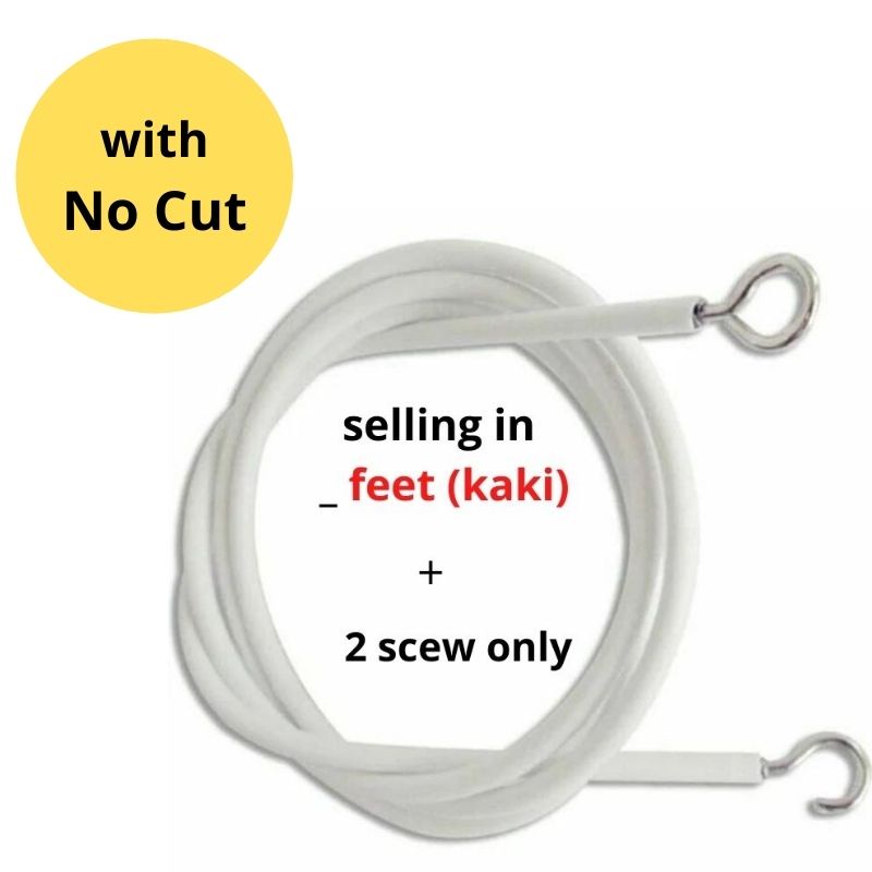 (1FT) Dawai/ Spring Langsir Percuma Skru (Curtain Wire with 2 screw ...
