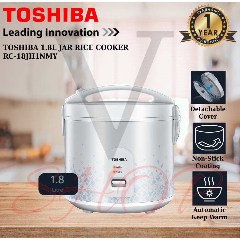 TOSHIBA 1.8 LITRE JAR RICE COOKER RC-18JH1NMY | Shopee Malaysia