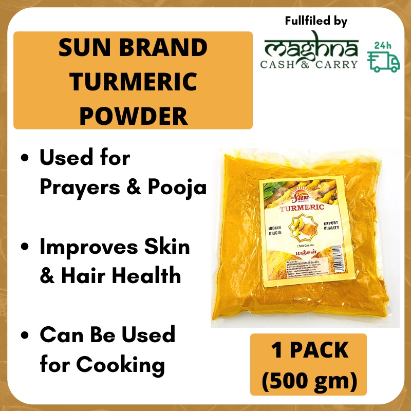 Sun Brand Turmeric Powder (Serbuk Kunyit) - 1 Pack (500 gm) | Shopee ...