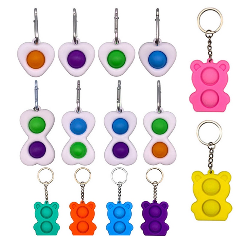 Simple Dimple Fidget Toy Mini Stress Relief Hand Toys Keychain Toy ...