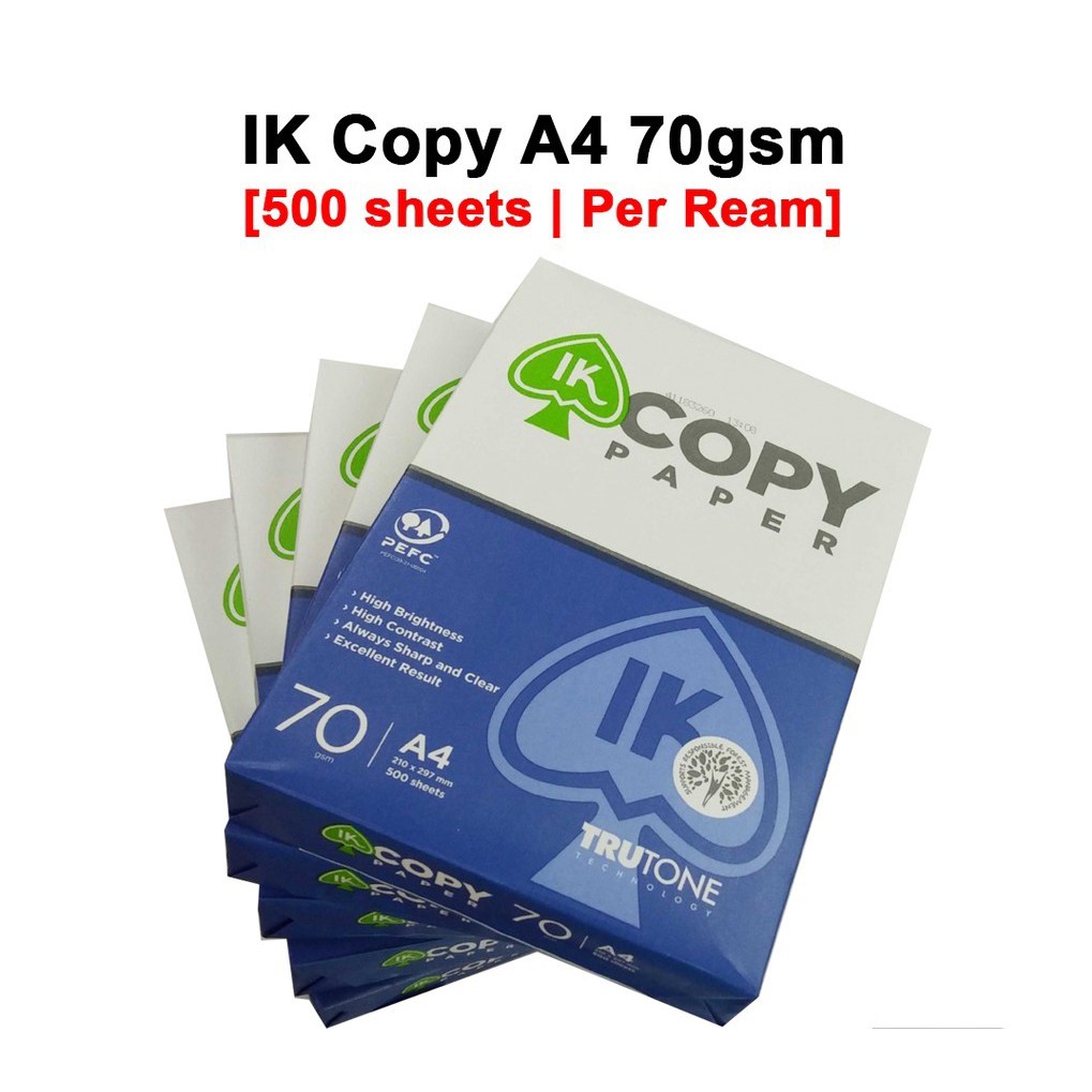 Original IK Copy Photocopy Paper A4 Size (500 Sheets) - 70gsm | Shopee Malaysia