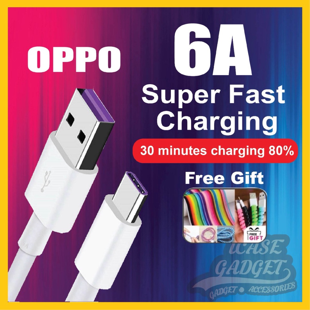 Type C Cable USB 6A SuperCharger Fast Charger 66W Fast Charging Data ...