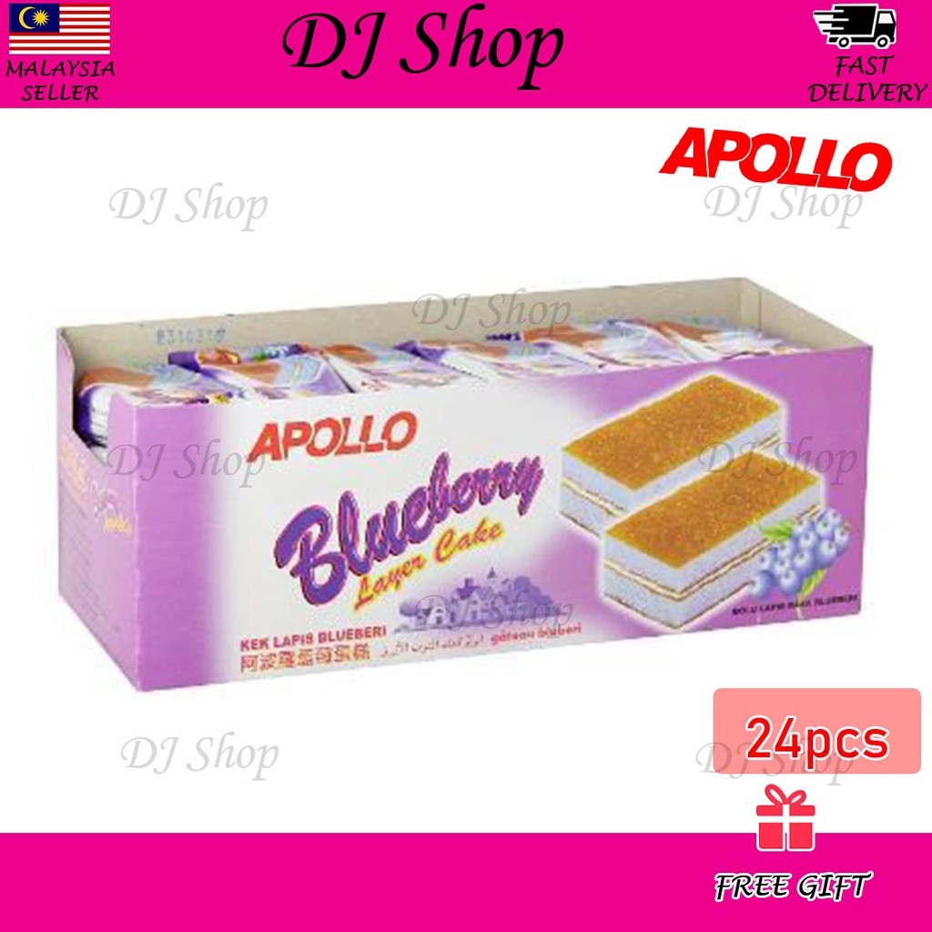 APOLLO LAYER CAKE. 18G X 24PCS CHOCOLATE PANDAN COCOA BLUEBERRY ...