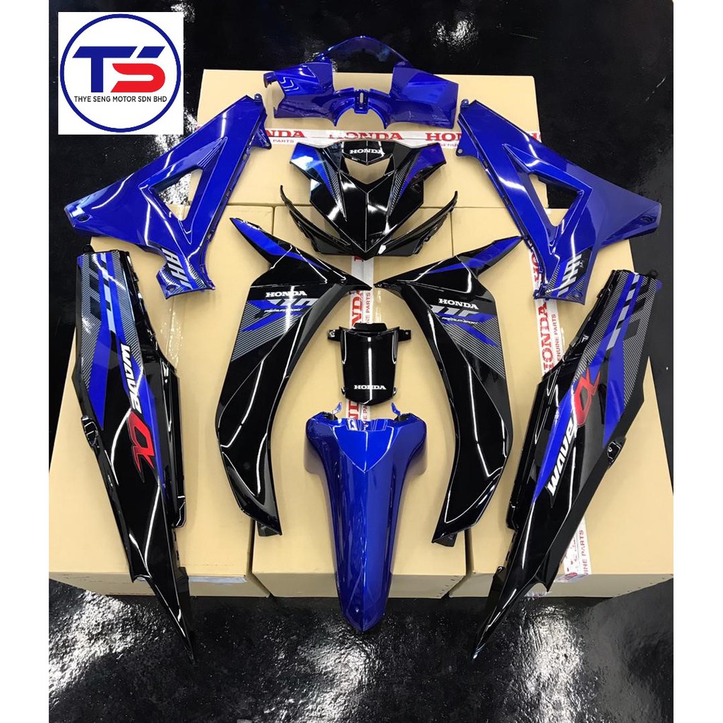 100% Original Motorcycle Cover Set HONDA WAVE ALPHA SPOKE/S.RIM with ...