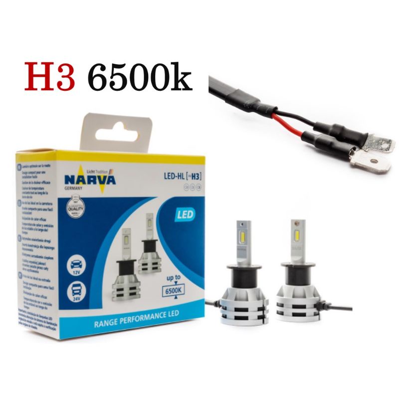 Narva Range Performance LED H1 H3 H4 H7 H8 H11 HB4(9006) HB3(9005) 9012(HIR2) H16 6500K 12V 24V ...
