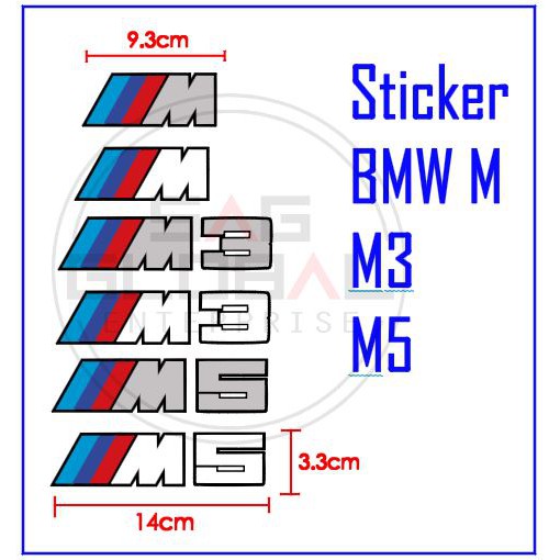 BMW M, M3, M5 Sticker Car Decals Car Decoration BMW,HONDA,TOYOTA ...