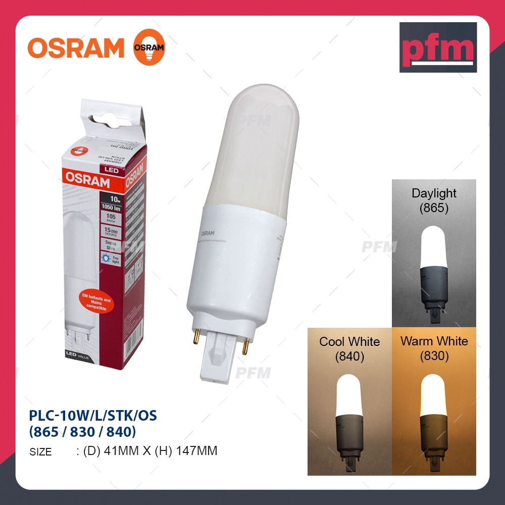 OSRAM 10W/12W PLC LEDVALUE STICK BULB | Shopee Malaysia