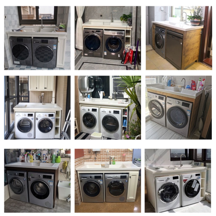 Balcony Wash Wardrobe Alumimum Double Washing Machine Dryer Assembled ...