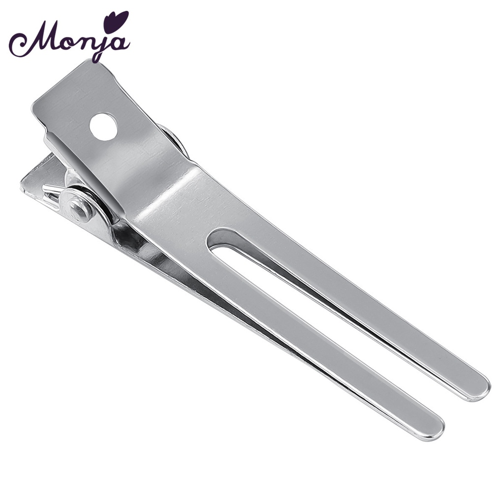 Monja 1pc Steel Hair Clips Curl Setting Hairpins Double Prong Barrettes ...