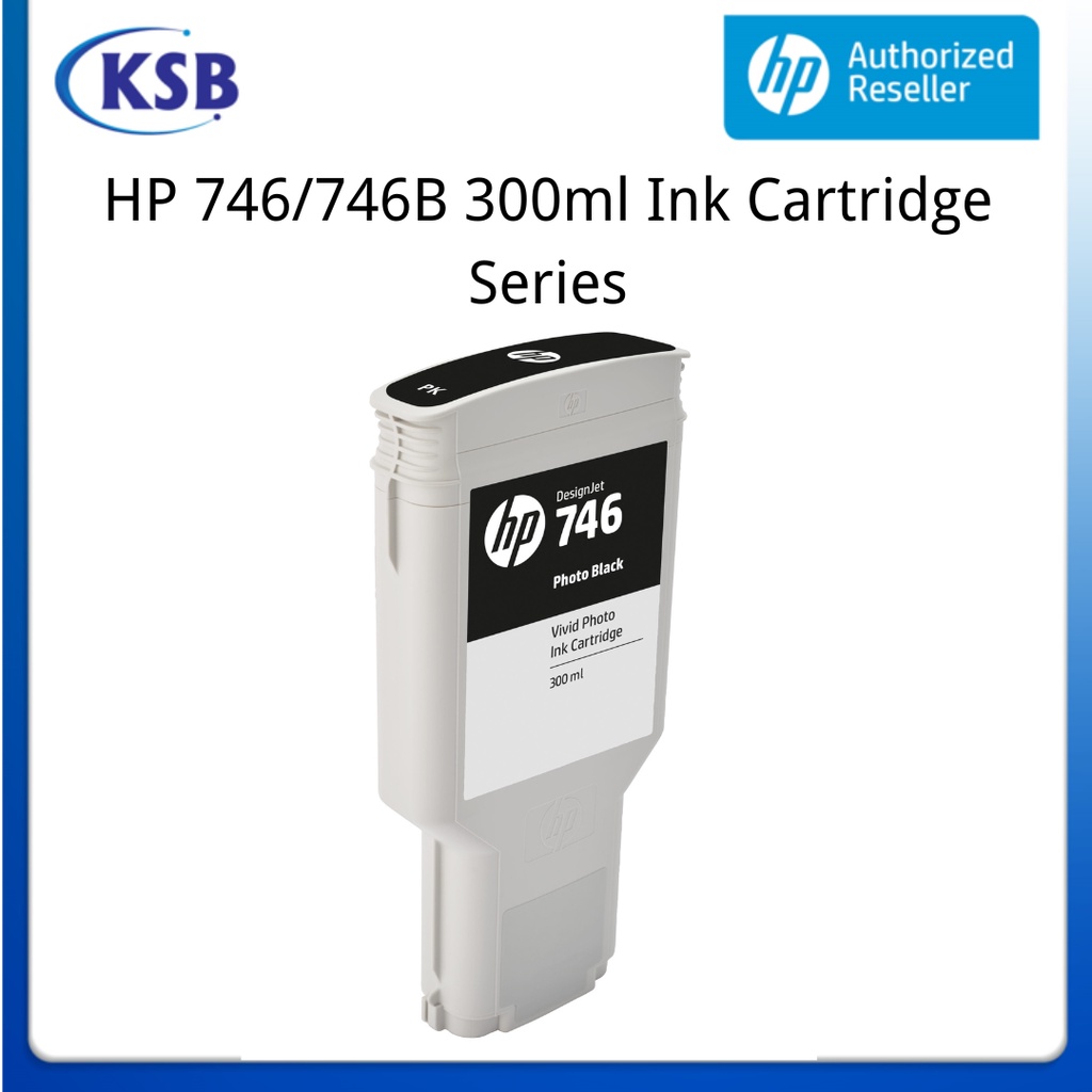 HP 746/746B 300-ml Ink Cartridge Series ( P2V81A | P2V83A | 3WX35A ...