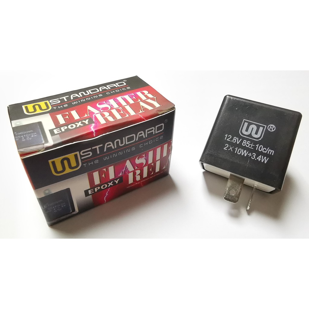 WStandard Flasher Relay (2 Pins Motorcycle Turn Signal 12V Universal ...