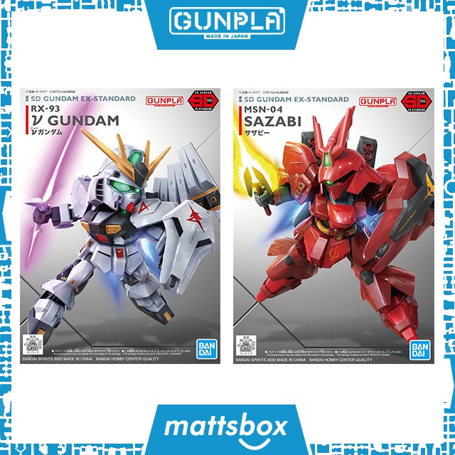 SD Gundam Ex-Standard RX-93 Nu Gundam and MSN-04 Sazabi Set | Shopee ...