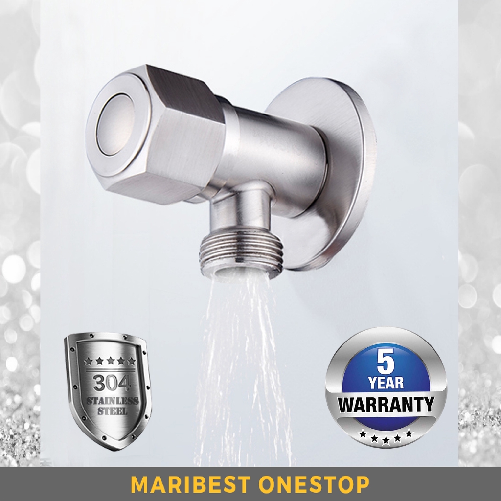 ATTOCCO SUS 304 STAINLESS STEEL ANGLE VALVE KITCHEN BATHRROOM QUARTER ...