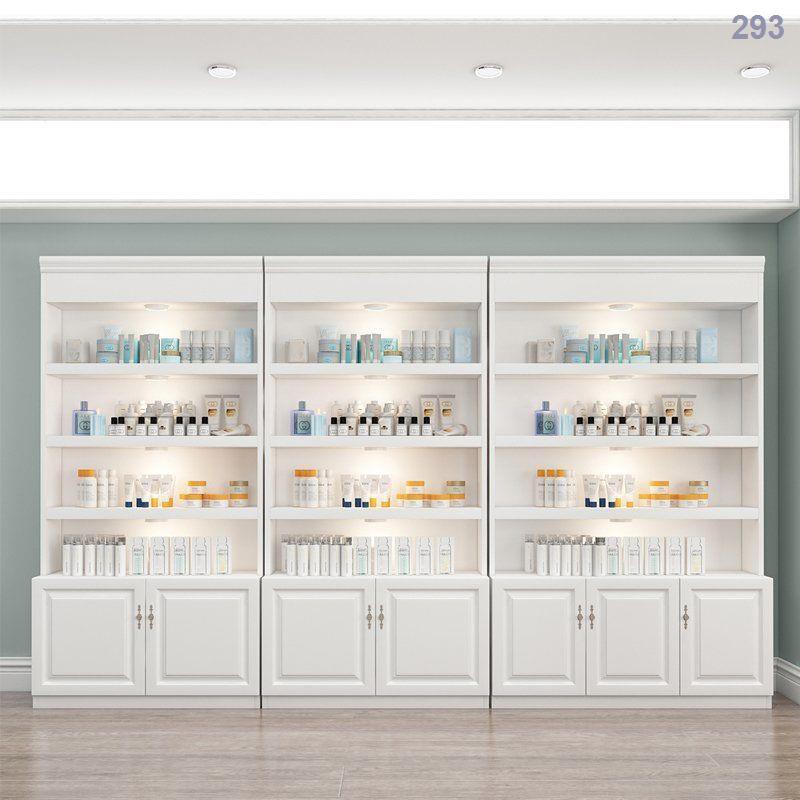Cosmetics display cabinet Nail shop skin care cabinet Beauty salon cabinet Product shelf ...