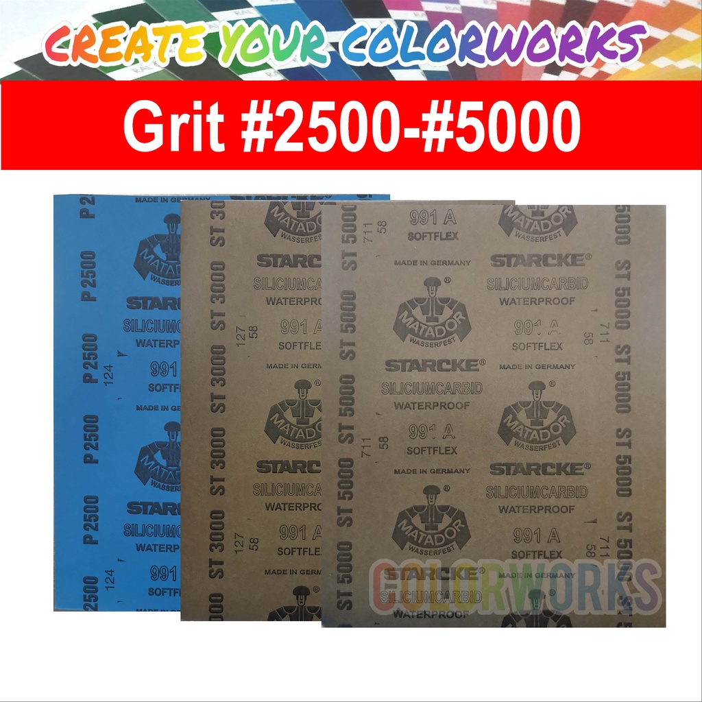 Kertas Pasir Kalis Air P2500 - P5000 / Waterproof Sandpaper P2500 ...
