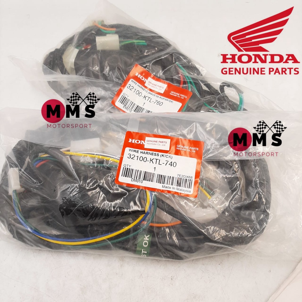 Wire Harness Honda WAVE 100-R (Kick/Starter) Wiring Wayar Set Original ...