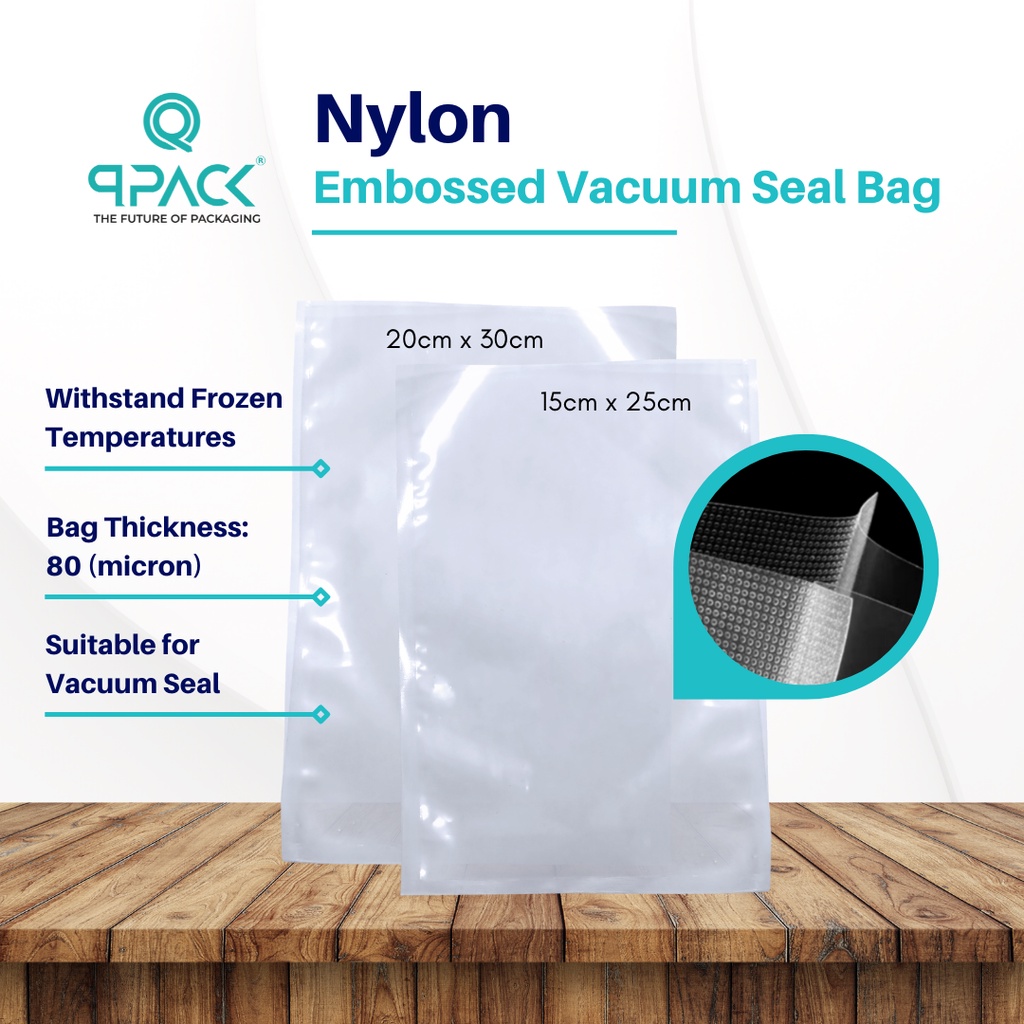 Nylon Embossed Vacuum Bag (100pcs) | Shopee Malaysia