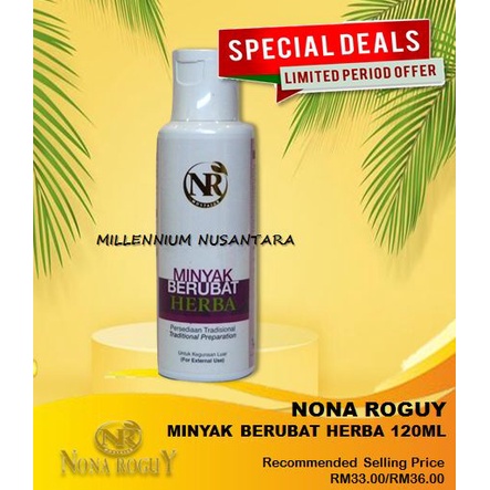 NR Mustajab ( Nona Roguy ) Minyak Berubat Herba 120ml -MAL20033552T ...